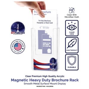 Marketing Holders 4" Wide Magnetic Milkbags Storage Caddy Perfect for New Mommies Refrigerator Mount Metal Surfaces Mount Space Saving Grab and Go Holder