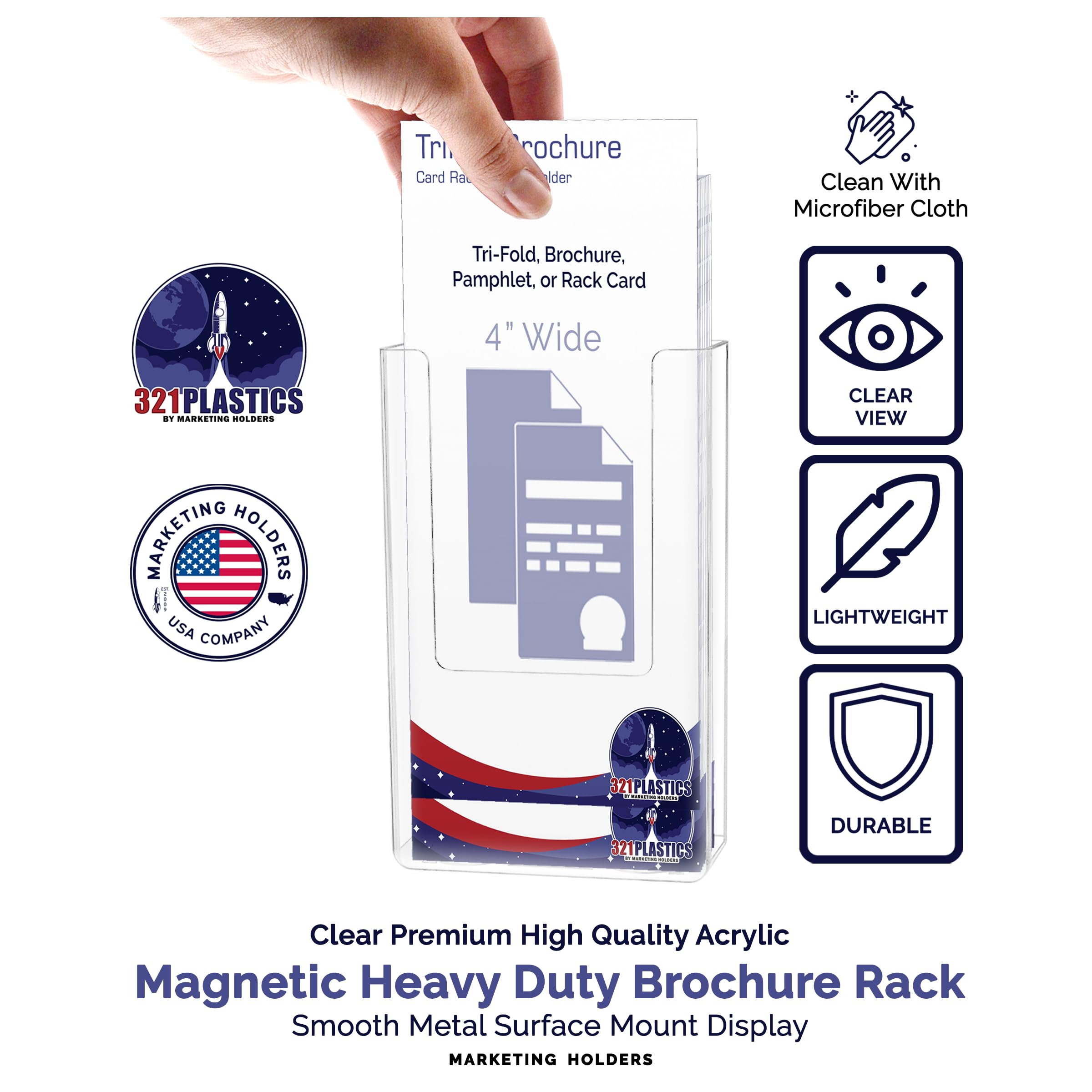 Marketing Holders 4" Wide Magnetic Milkbags Storage Caddy Perfect for New Mommies Refrigerator Mount Metal Surfaces Mount Space Saving Grab and Go Holder