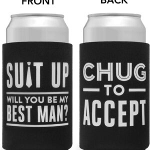 Groomsmen, Best Man Proposal Can Coolers - Will You Be My Groomsman? Bachelor Gifts - 8 Pack