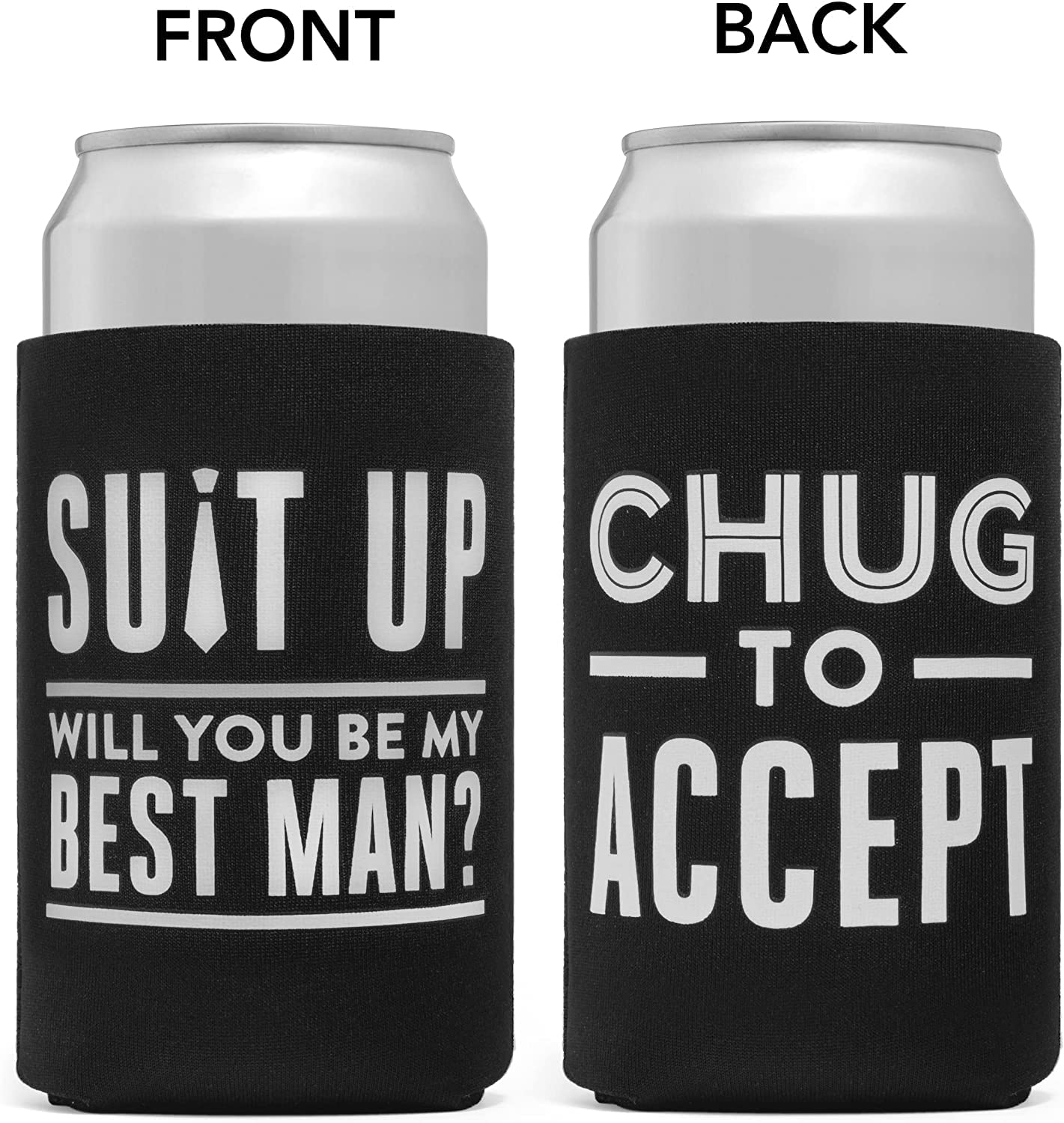 Groomsmen, Best Man Proposal Can Coolers - Will You Be My Groomsman? Bachelor Gifts - 8 Pack