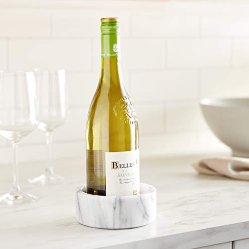 Fox Run 48758 Run White Marble Wine Stand, 5 x 5 x 2 inches