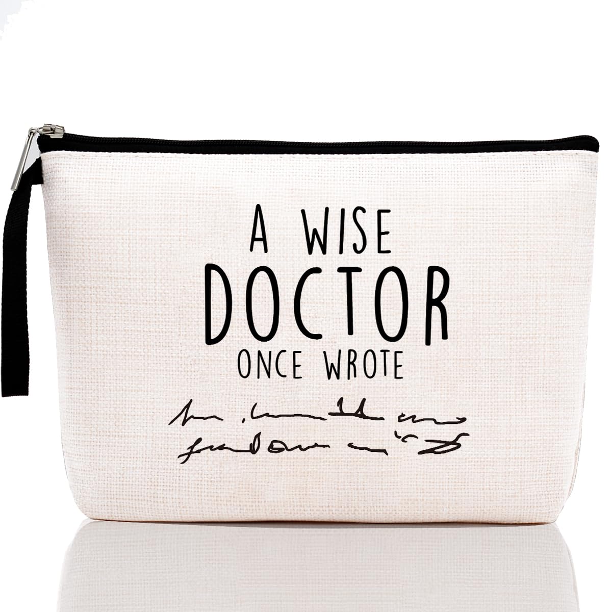 Hanamiya Na Doctor Gifts for Women, Thank You Appreciation Doctor Gifts. Funny Doctor Birthday Gifts, Christmas, Medical Graduation Gifts for Women Funny Makeup Bag-A Wise Doctor Once Wrote