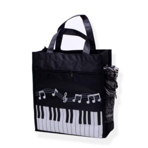 COCOMK Piano Keys Handbag Reusable Grocery Bag Shoulder Shopping Bag Tote Bag for Music Teacher Girls Gift Bag X-Large