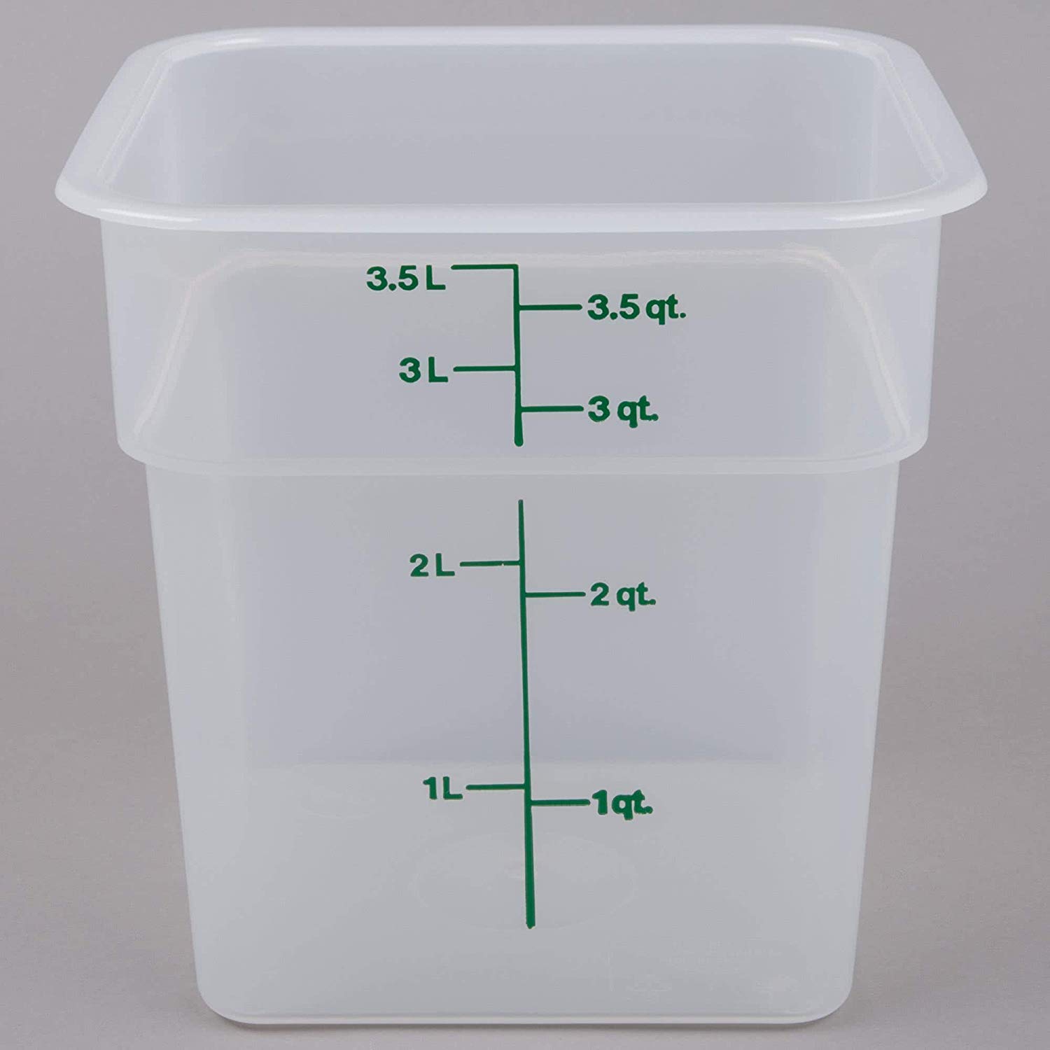 Cambro 4SFSPP190 4 Qt. Translucent Container with SFC2452 Kelly Green Lid, 4Quart, pack of 2