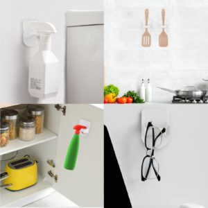 8 Pcs Spray Bottle Holder Wall Mount, Adhesive Spray Bottle Hanger for Cabinet to Create Storage Space Suitable for Many Surfaces