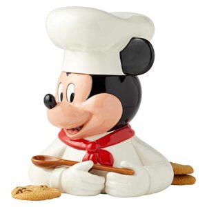 enesco disney ceramics chef mickey mouse cookie jar, 11 inch, multicolor