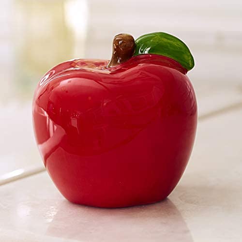 Dish Sponge Holder, Red Apple Scrubby by Home Essentials & Beyond Kitchen Sponge Caddy Includes A Nylon Non-Scratch Dish Scrubber.