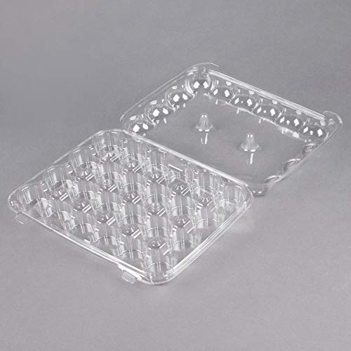 5 Cupcake Containers Plastic Disposable | Clear Mini Cupcake Boxes 24 Compartment Cupcake Holders Disposable Cupcake Carrier | 2 Dozen Cupcake Trays | Durable Cup Cake Muffin Packaging Transporter