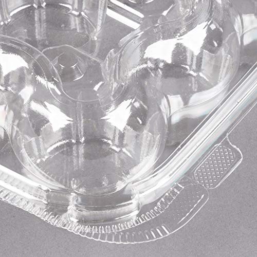 5 Cupcake Containers Plastic Disposable | Clear Mini Cupcake Boxes 24 Compartment Cupcake Holders Disposable Cupcake Carrier | 2 Dozen Cupcake Trays | Durable Cup Cake Muffin Packaging Transporter