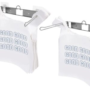 2 Pack T-Shirt Bag Rack，Store Bagging Stand，T-Shirt Bags Holder Wall Mount Plastic Grocery Bag Holder/Dispenser, Plastic Bag Holder for T Shirt Bags, Hanging Bag Holder for Supermarket,Farmers Market