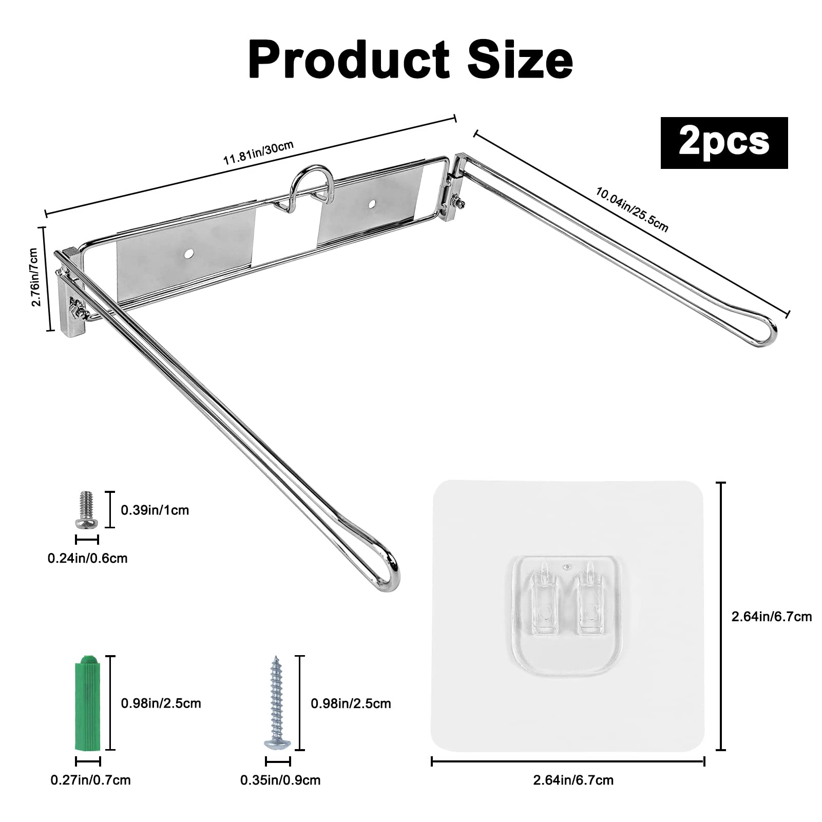 2 Pack T-Shirt Bag Rack，Store Bagging Stand，T-Shirt Bags Holder Wall Mount Plastic Grocery Bag Holder/Dispenser, Plastic Bag Holder for T Shirt Bags, Hanging Bag Holder for Supermarket,Farmers Market