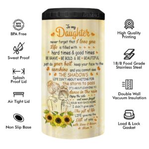 Daughter Can Cooler - Sunflower To My Daughter Can Cooler From Mom - Birthday Gifts For Daughter From Mom - Gift for Daughter on Mother's Day, Christmas, Birthday