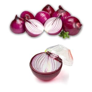 DIMVKA Onion Storage Containers, Onion Saver Keeper Fruit and Vegetable Storage Holder for Fridge