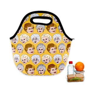 golden lunch bag,golden merchandise,golden gifts,neoprene insulated waterproof lunch tote bag tv show cartoon reusable lunch box containers food carrying bento for women men