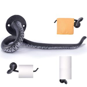 octopus toilet paper & mug holder: dive into nautical elegance with kraken decor - perfect skull toilet upgrade & dinosaur taco enthusiast treat. unique octopus tentacle theme