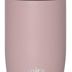 MIRA Coffee Travel Mug Insulated Stainless Steel Thermos Cup, Explorer, Screw Lid, 12oz (350 ml) Tumbler, Taffy Pink