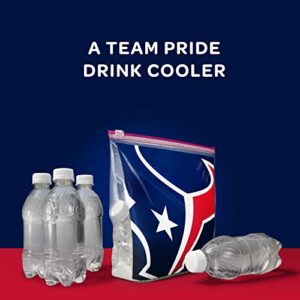 Ziploc Slider Storage Gallon Bag, Great for grab-and-go snacking, tailgating or homegating, 20 Count- NFL Houston Texans