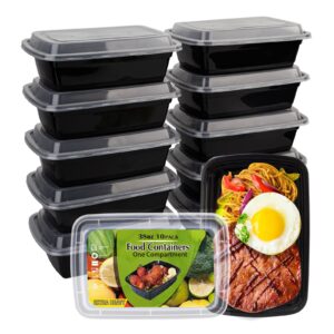 meal prep containers [38oz] plastic food storage containers with lids,10-pack reusable to go containers, disposable food prep containers, bpa-free, stackable, microwave/dishwasher/freezer safe