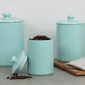 10 Strawberry Street Kitchen Canister, 3 Piece Set, Marquis Blue