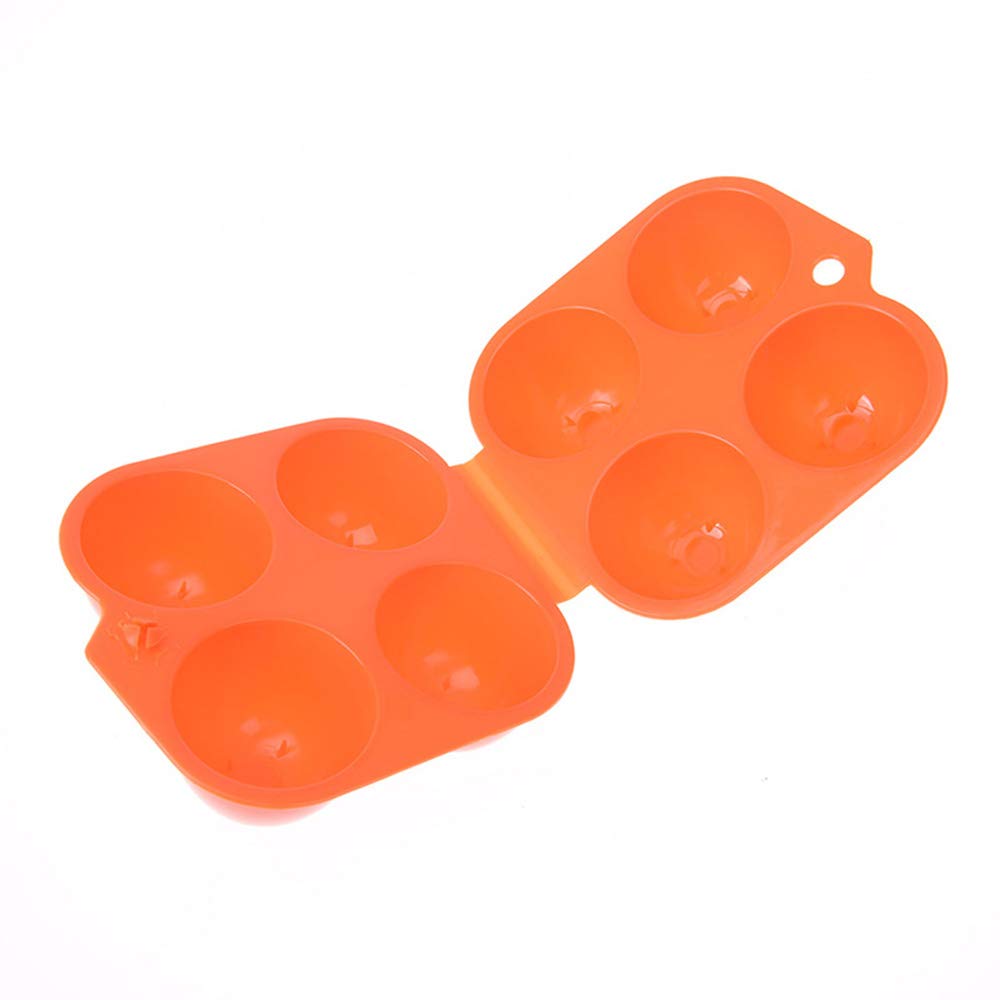 AKIRO Portable Camping Carrier For 4 Eggs Case Box Kitchen Convenient Container Egg Storage Box Container Hiking Outdoor Kitchen Tools (2 pcs)