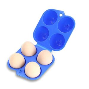 AKIRO Portable Camping Carrier For 4 Eggs Case Box Kitchen Convenient Container Egg Storage Box Container Hiking Outdoor Kitchen Tools (2 pcs)