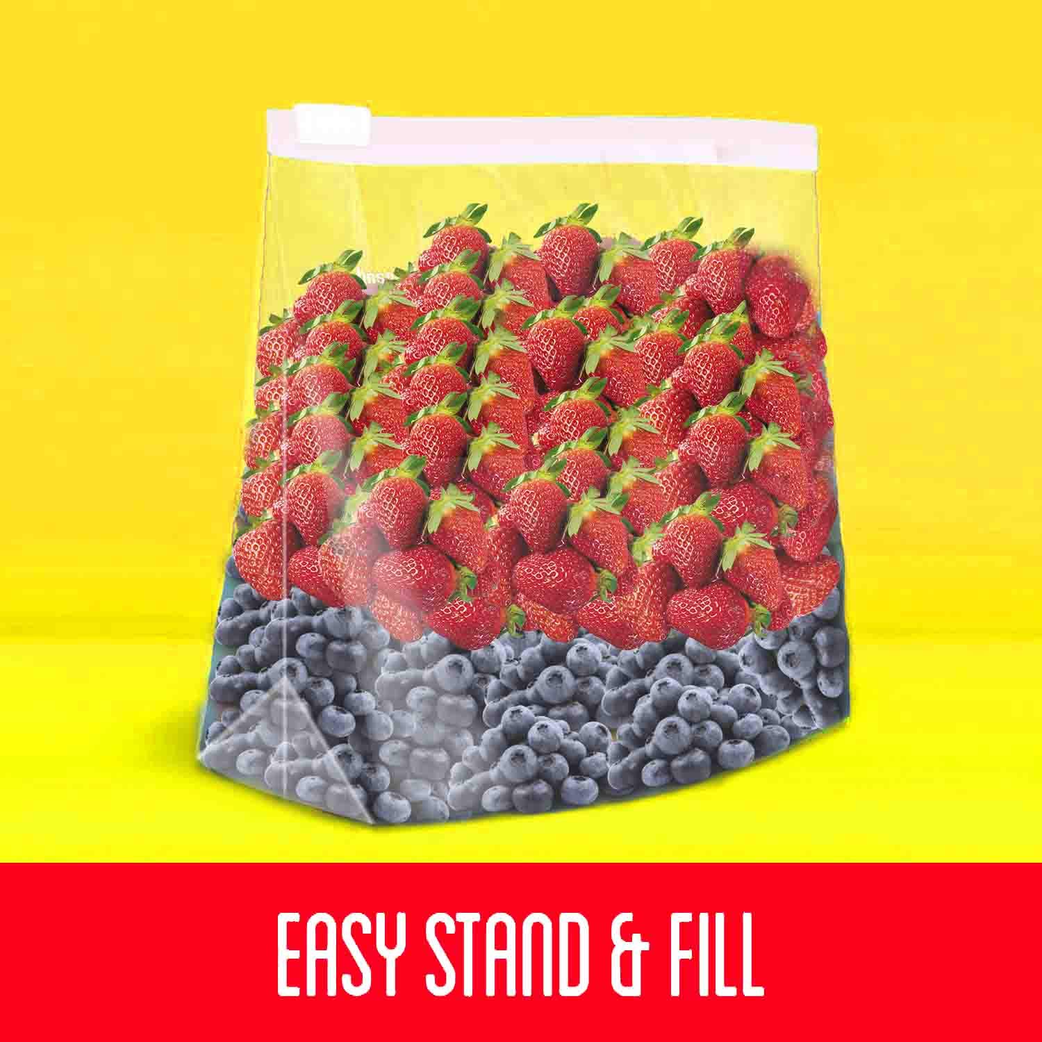 [ 10 COUNT ] super big bag x- large thick plastic bag - EXPANDABLE BOTTOM - SLIDER TOP - 5 GALLON SIZE - 3.5 MILL - for food, freezer, travel, organizaton, storage, moving, etc,