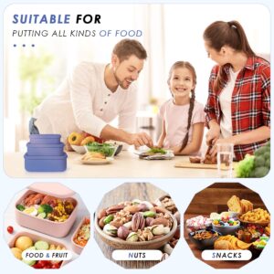 Keweis Silicone Food Storage Containers, Set of 3 Silicone Bento Lunch Box Containers with Lids, Hard-Shell Silicone, Airtight, Microwave, Dishwasher and Freezer Safe (10oz, 23.6oz, 44oz)