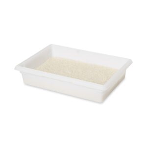 Rubbermaid Commercial Products Food Storage Box/Tote for Restaurant/Kitchen/Cafeteria, 8.5 Gallon, White (FG350800WHT)