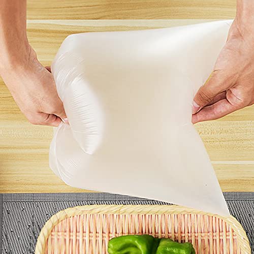 350 Count- X-Large Heavy Duty Plastic Produce Bag On A Roll, 13.8"x17.7", BPA-Free, Clear, Food Grade, Fruits, Vegetables, Bread & More