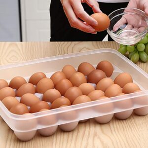 AFXOBO 34 Grid Egg Storage Box Food Container Egg Refrigerator Storage Box Household Kitchen Transparent Box Egg Box Shelf