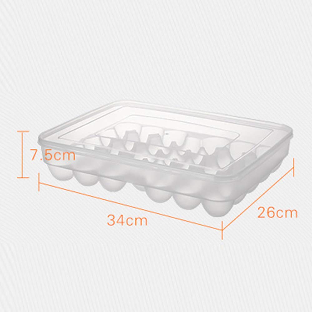 AFXOBO 34 Grid Egg Storage Box Food Container Egg Refrigerator Storage Box Household Kitchen Transparent Box Egg Box Shelf