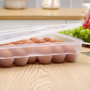 AFXOBO 34 Grid Egg Storage Box Food Container Egg Refrigerator Storage Box Household Kitchen Transparent Box Egg Box Shelf