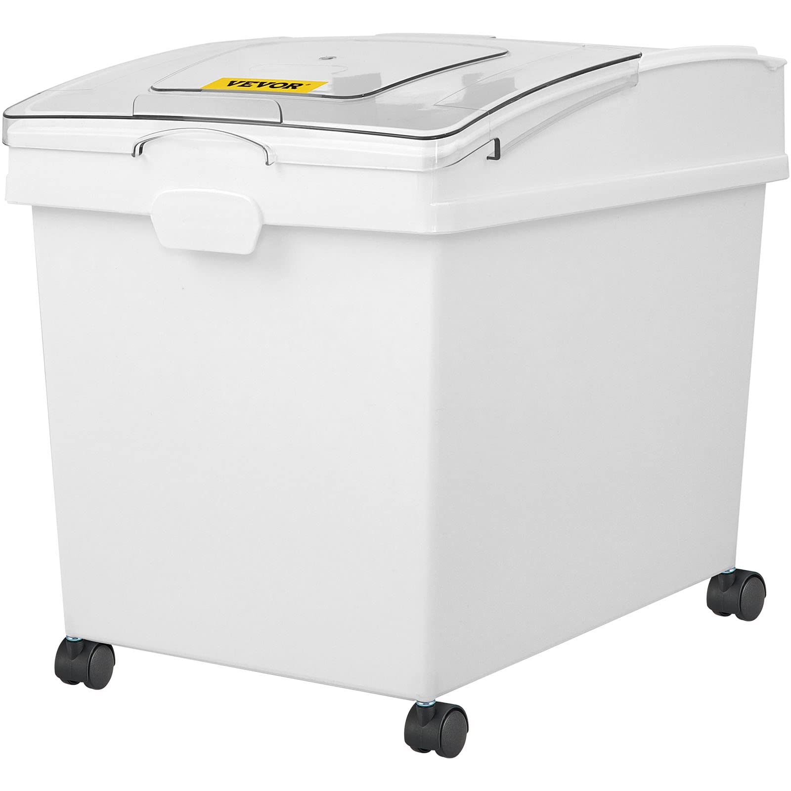 VEVOR Ingredient Bin, 10.5 Gallons Capacity Ingredient Storage Bin, PP Material Flour Bins On Wheels, White Shelf Ingredient Bin with Scoop and Sliding Lid, Commercial Storage Bins 3 Pcs/Set