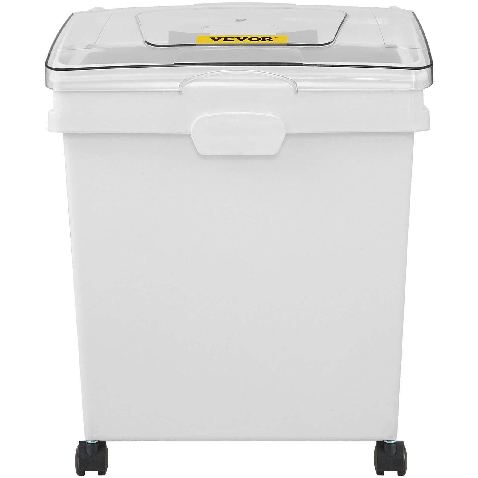 VEVOR Ingredient Bin, 10.5 Gallons Capacity Ingredient Storage Bin, PP Material Flour Bins On Wheels, White Shelf Ingredient Bin with Scoop and Sliding Lid, Commercial Storage Bins 3 Pcs/Set