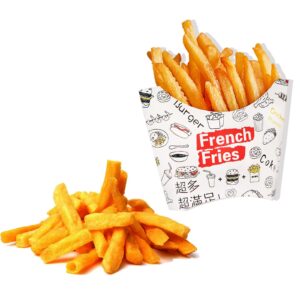 YAPULLYA 5 oz 50-Pack French Fry Containers Box Cups, Disposable Paperboard French Fries Holders, Kid's Snack Container for Party