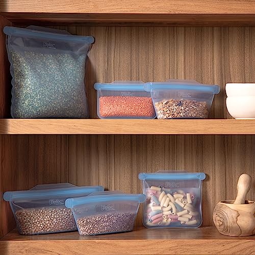 Ziploc Endurables Small, Medium, and Large Pouch, Reusable Silicone Bags and Food Storage Meal Prep Containers for Freezer, Oven, and Microwave, Dishwasher Safe