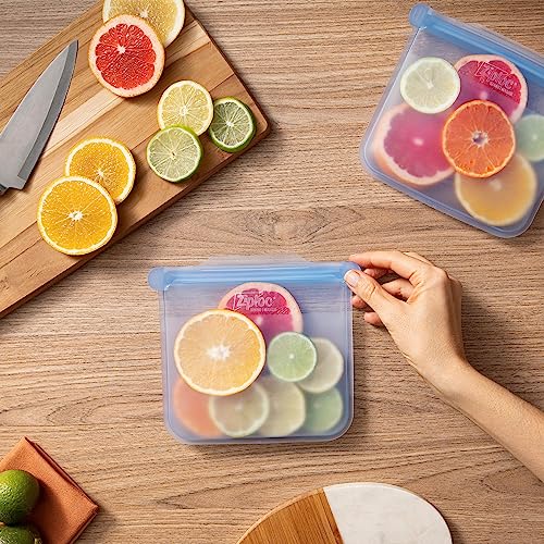 Ziploc Endurables Small, Medium, and Large Pouch, Reusable Silicone Bags and Food Storage Meal Prep Containers for Freezer, Oven, and Microwave, Dishwasher Safe