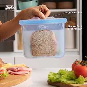 Ziploc Endurables Small, Medium, and Large Pouch, Reusable Silicone Bags and Food Storage Meal Prep Containers for Freezer, Oven, and Microwave, Dishwasher Safe