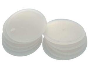 leak proof platinum silicone sealing lid inserts/liners for mason jars (10 pack, wide mouth)