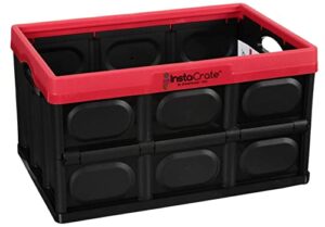 greenmade instacrate collapsible storage container, 12 gal, red/black