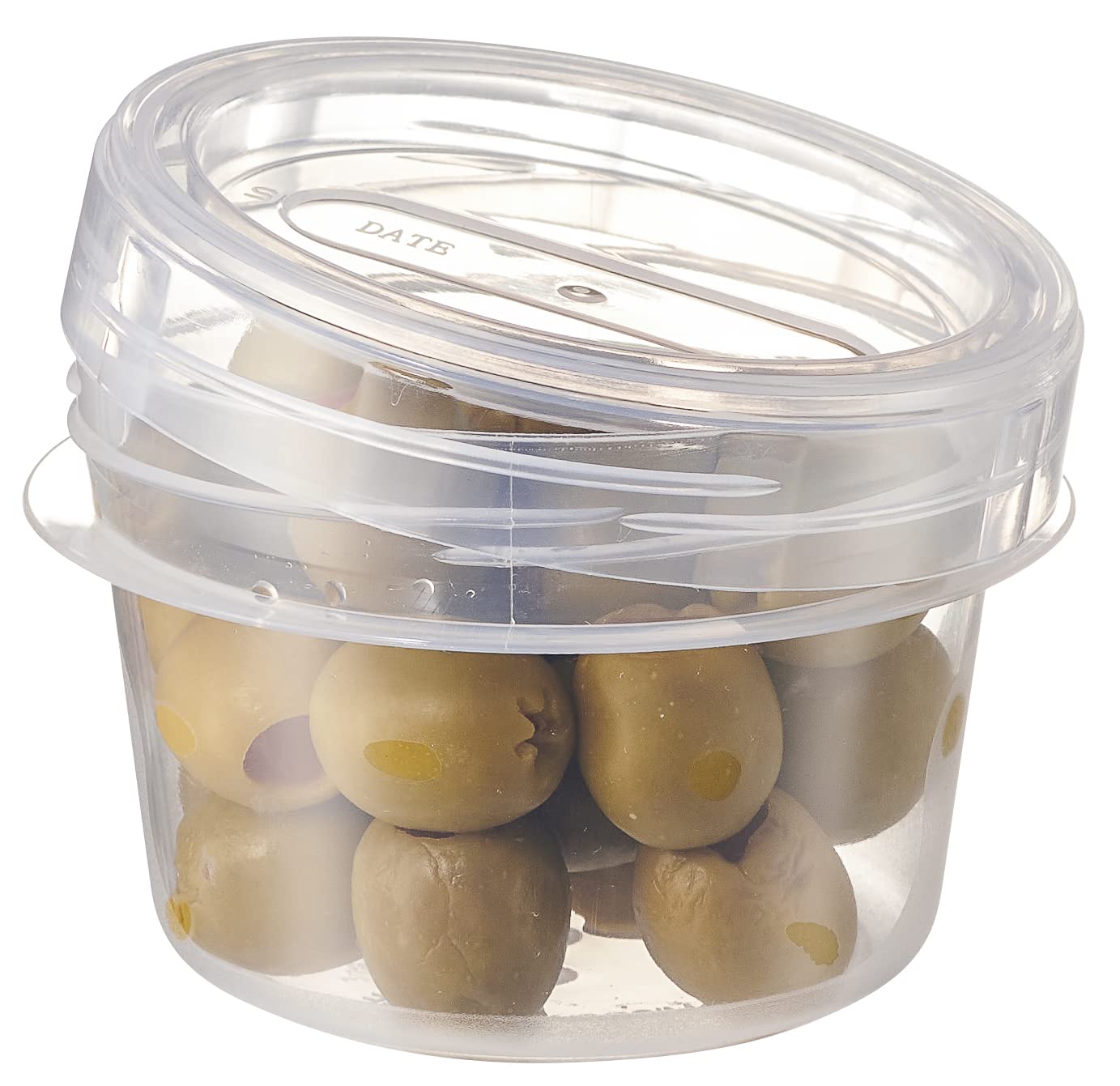 PLASTICPRO 12 Pack Twist Cap Food Storage Containers with Clear Screw on Lid- 4 oz Reusable Meal Prep Containers - Small Freezer Containers Microwave Safe Clear Plastic Food Storage