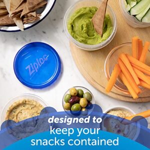 Ziploc Twist N Loc Food Storage Meal Prep Containers Reusable for Kitchen Organization, Dishwasher Safe, Extra Small Round, 4 Count (Pack of 6)