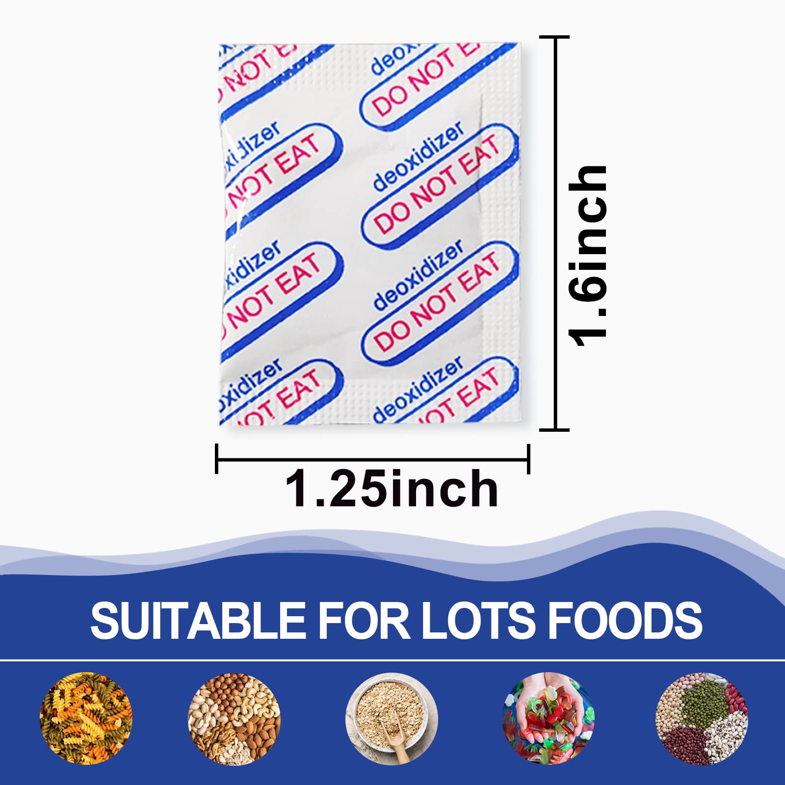 auhanth 100 Packs 100CC Oxygen Absorbers (10 Packs of 10), Food Grade Oxygen Absorbers for Long Term Food Storage in Vacuum Bag, Applicable to Mason Jars, Vacuum Storage Bags