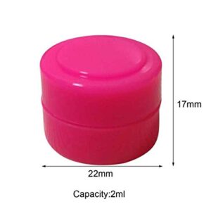 Gentcy Silicone 2ml 50pcs Containers Silicone Storage Jar Seals 13color