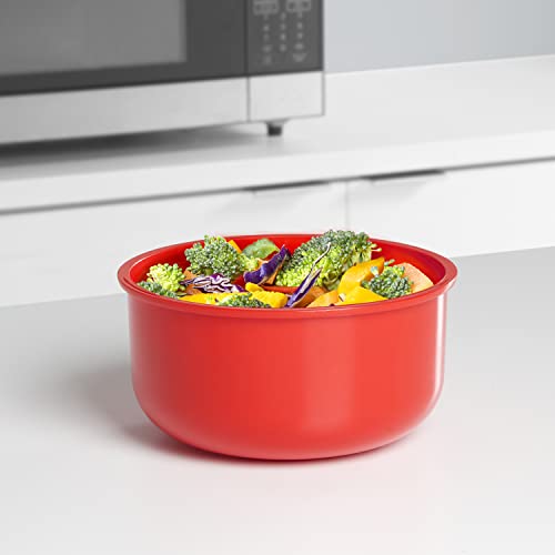 Sistema Microwave Cookware Bowl, Round, 30.9 Ounce/ 3.8 Cup, Red