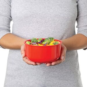 Sistema Microwave Cookware Bowl, Round, 30.9 Ounce/ 3.8 Cup, Red