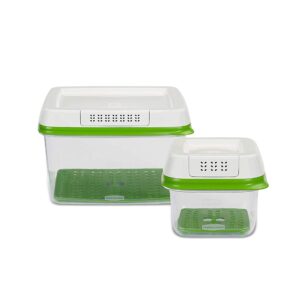 Rubbermaid FreshWorks Produce Saver Food Storage Containers Set, 4-Piece Set includes 2 Containers 2 Lids