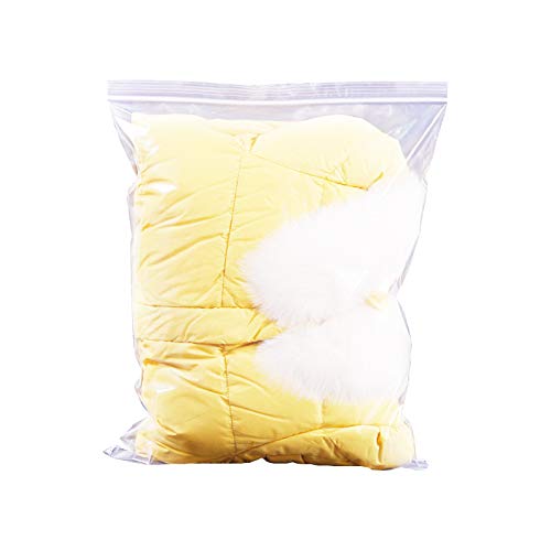 50 Count Large Heavy Clear Bag Zip Lock Storage Bags Food Picnic Travel Clothes Storage Bag 14"x18" Large Ziplock Kitchen Freezer Bag Pack of 50 Reusable