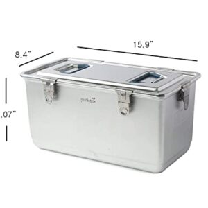 Greenkeeps All Stainless Steel Storage Airtight Food Container with Lid (13.0L (440 Oz))