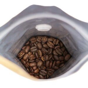 500g 16oz 1lb Kraft Paper Stand up Zipper Pouches Coffee Bags Coffee Pouches with Valve (Pack of 50)